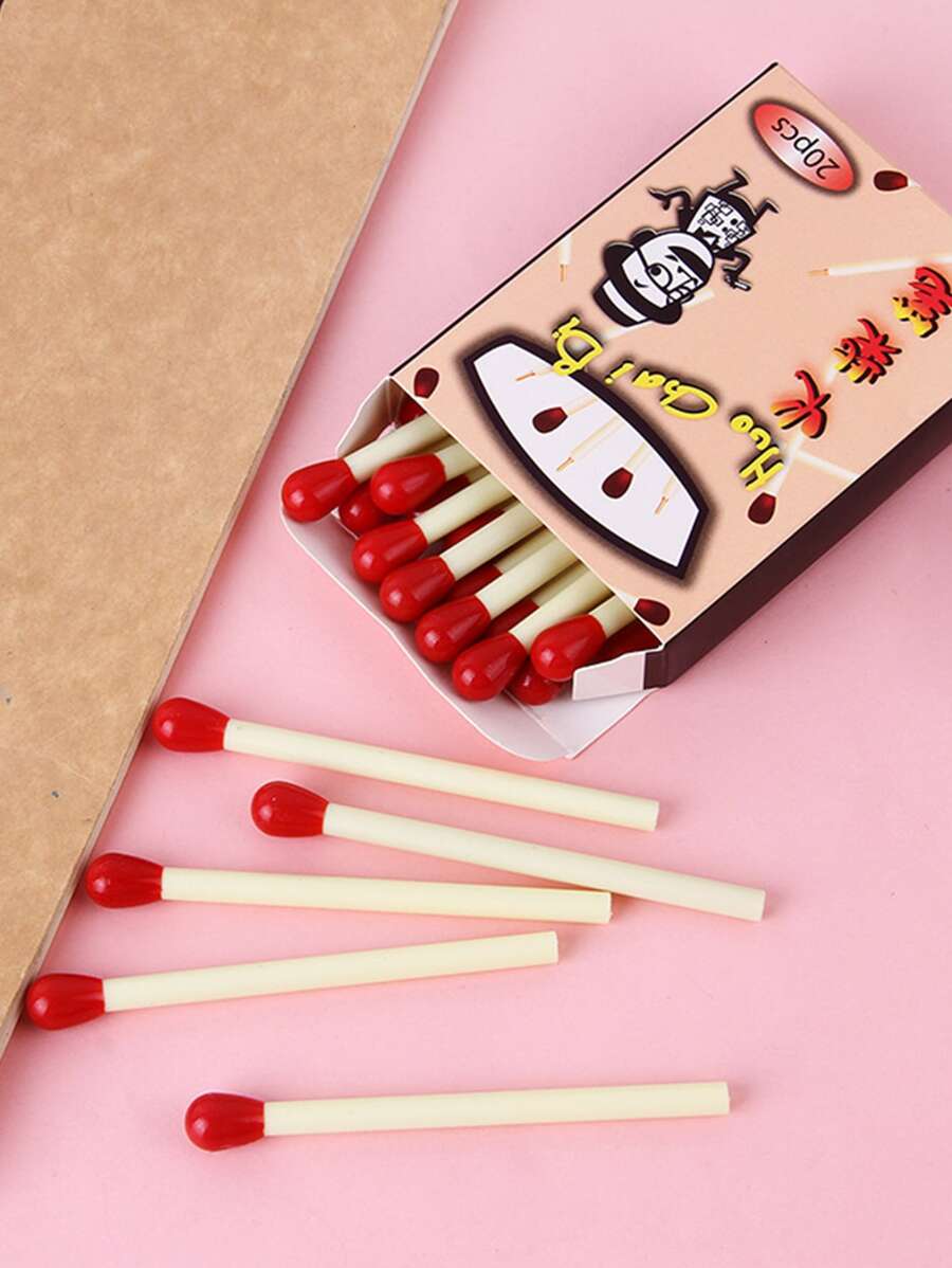 20pcs/box Creative Cute Match Ballpoint Pen Simulation Match Mini ...