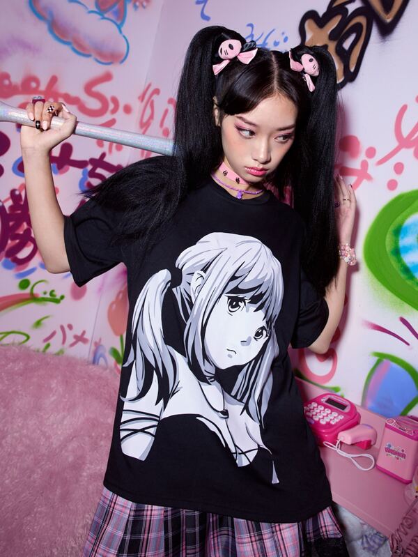 Anime Figure Print Tee | SHEIN USA