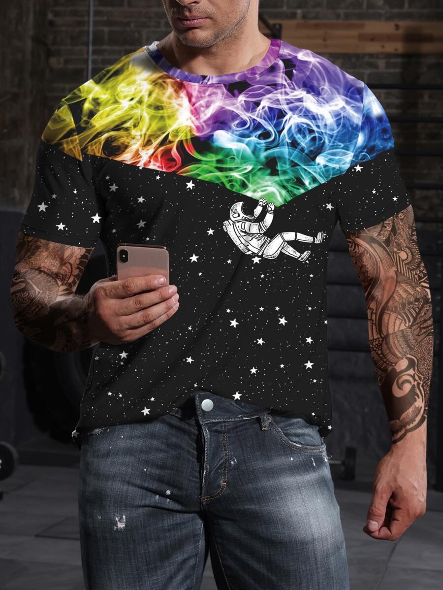 Manfinity Men Star & Figure Graphic Tee | SHEIN USA