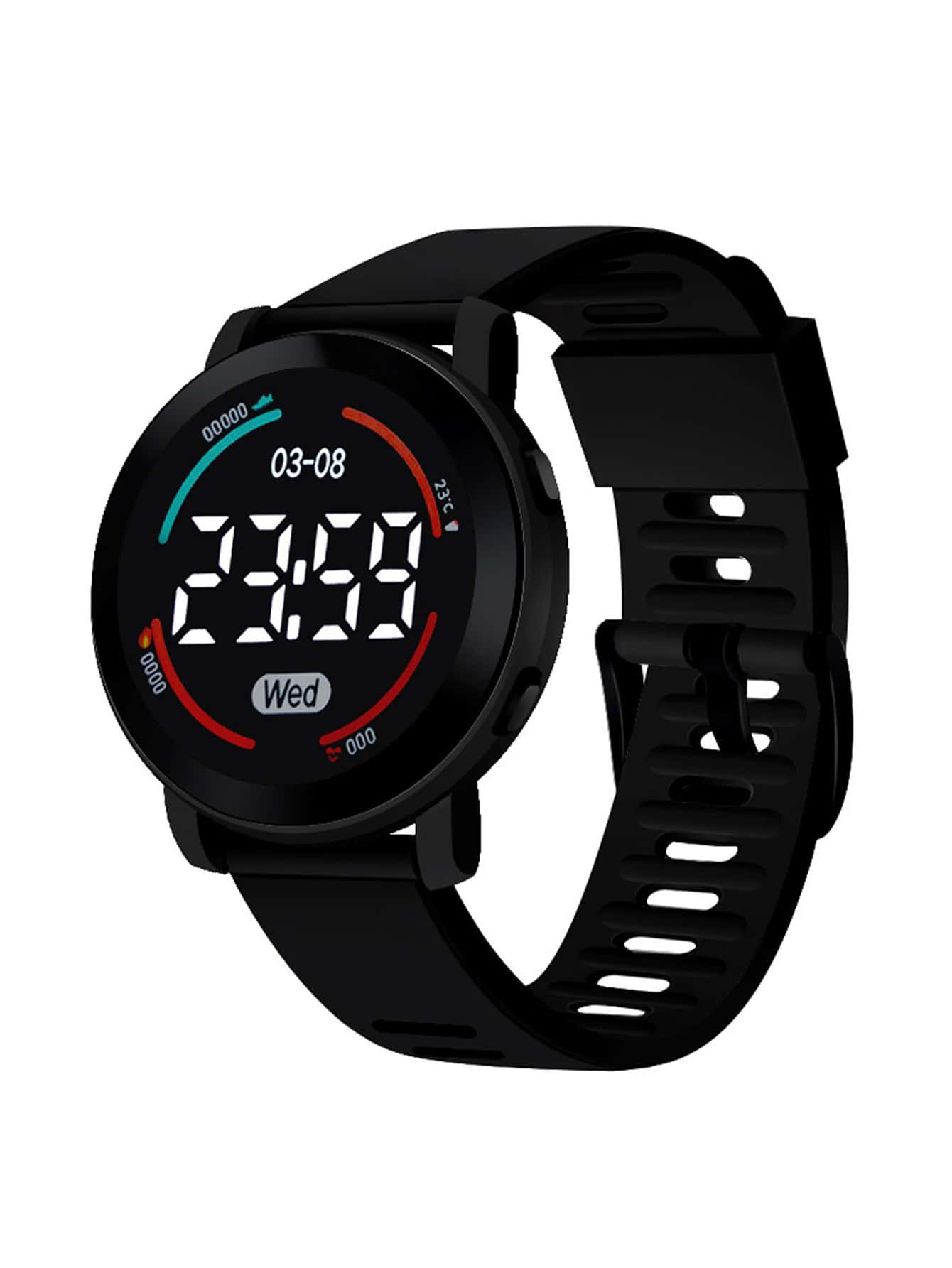 Men LED Display Round Electronic Watch | SHEIN USA
