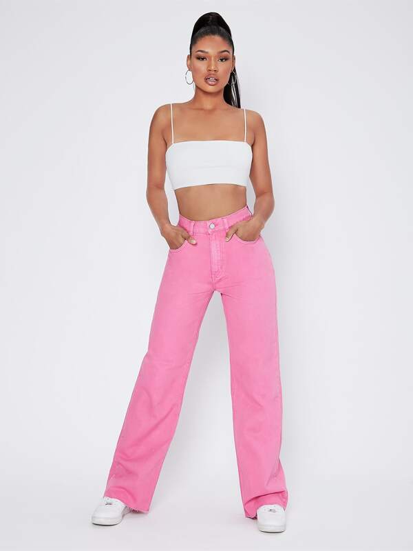 SHEIN Essnce Vintage 90s High-Waist Denim Boyfriend Fit Jeans | SHEIN UK