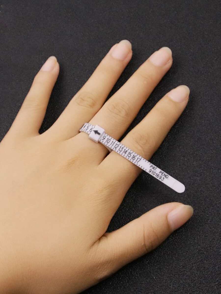 1pc Plastic Ring Ruler, US Size Finger Standard Soft Ruler Ring ...