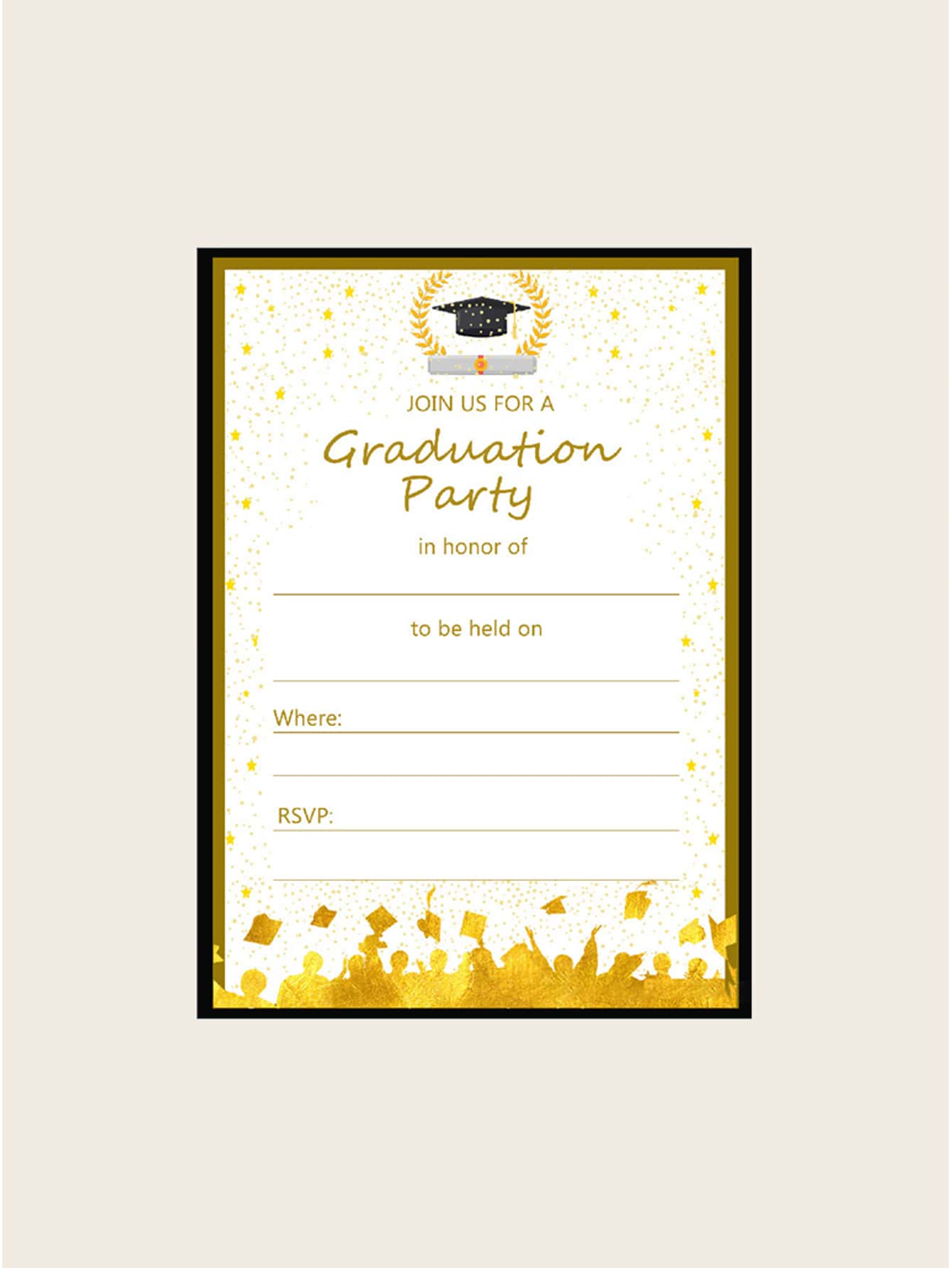 12pcs Graduation Party Invitation Card | SHEIN USA