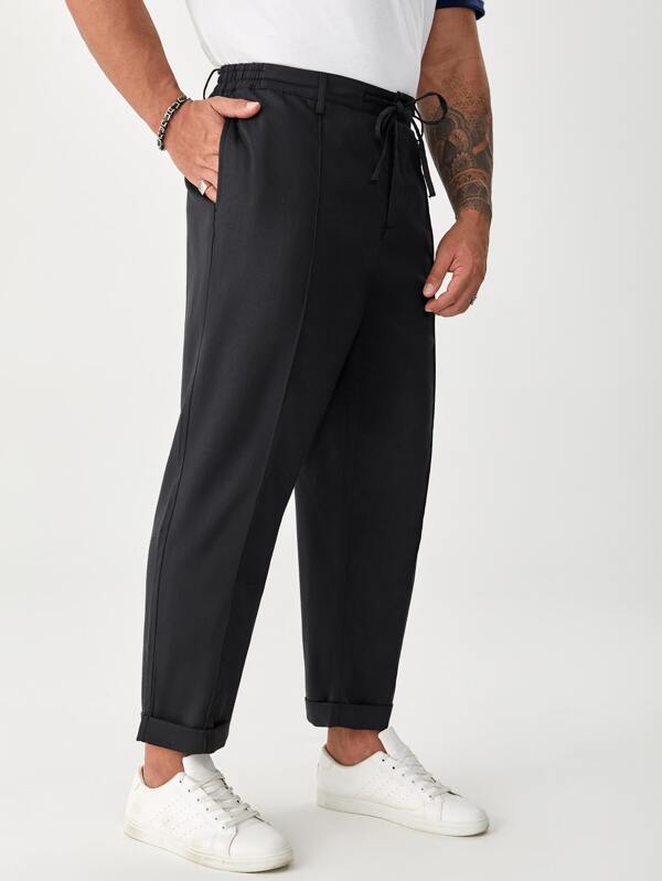 Manfinity Homme Men Slant Pocket Drawstring Waist Pants Shein Usa