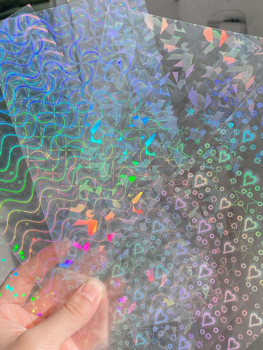 6pcs Mixed Pattern Clear Sticker | SHEIN USA