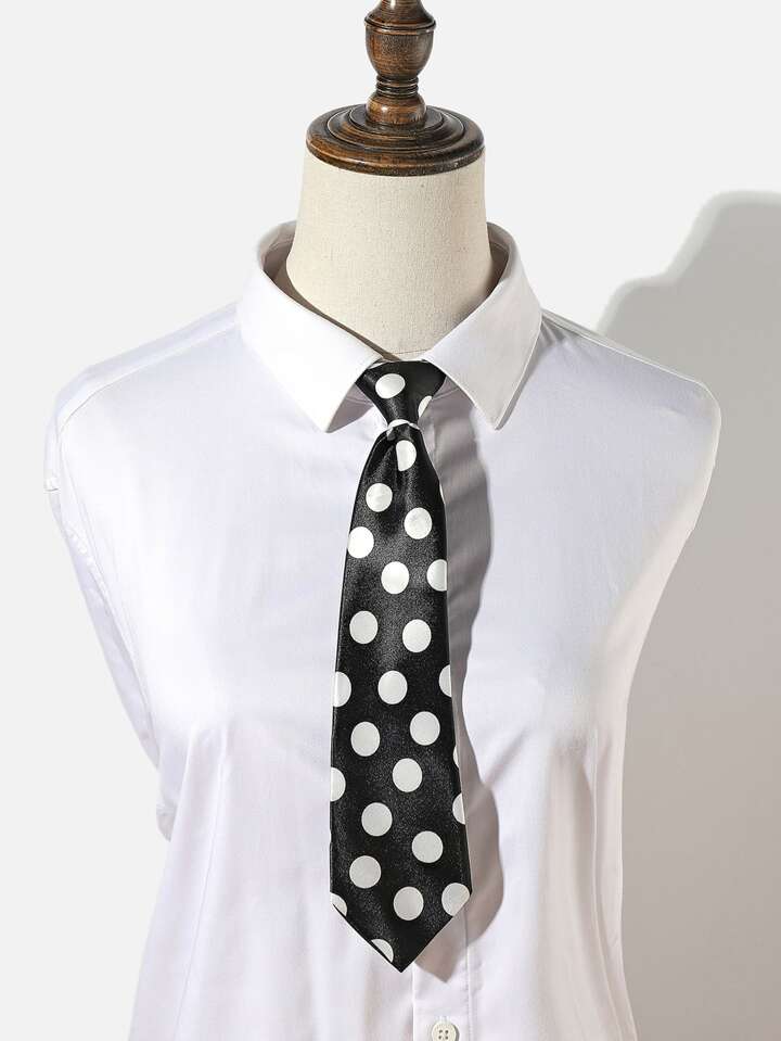 Black And White Polka Dot Tie
