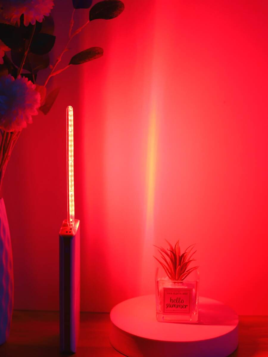 1pc 24 Led Red Light Usb Powered Atmospheric Lamp Direct Plug In Lamp Bar With No Switch For