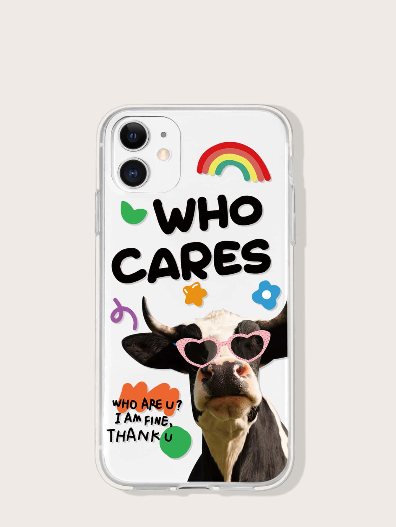 Funny Cow Pattern Phone Case | SHEIN USA