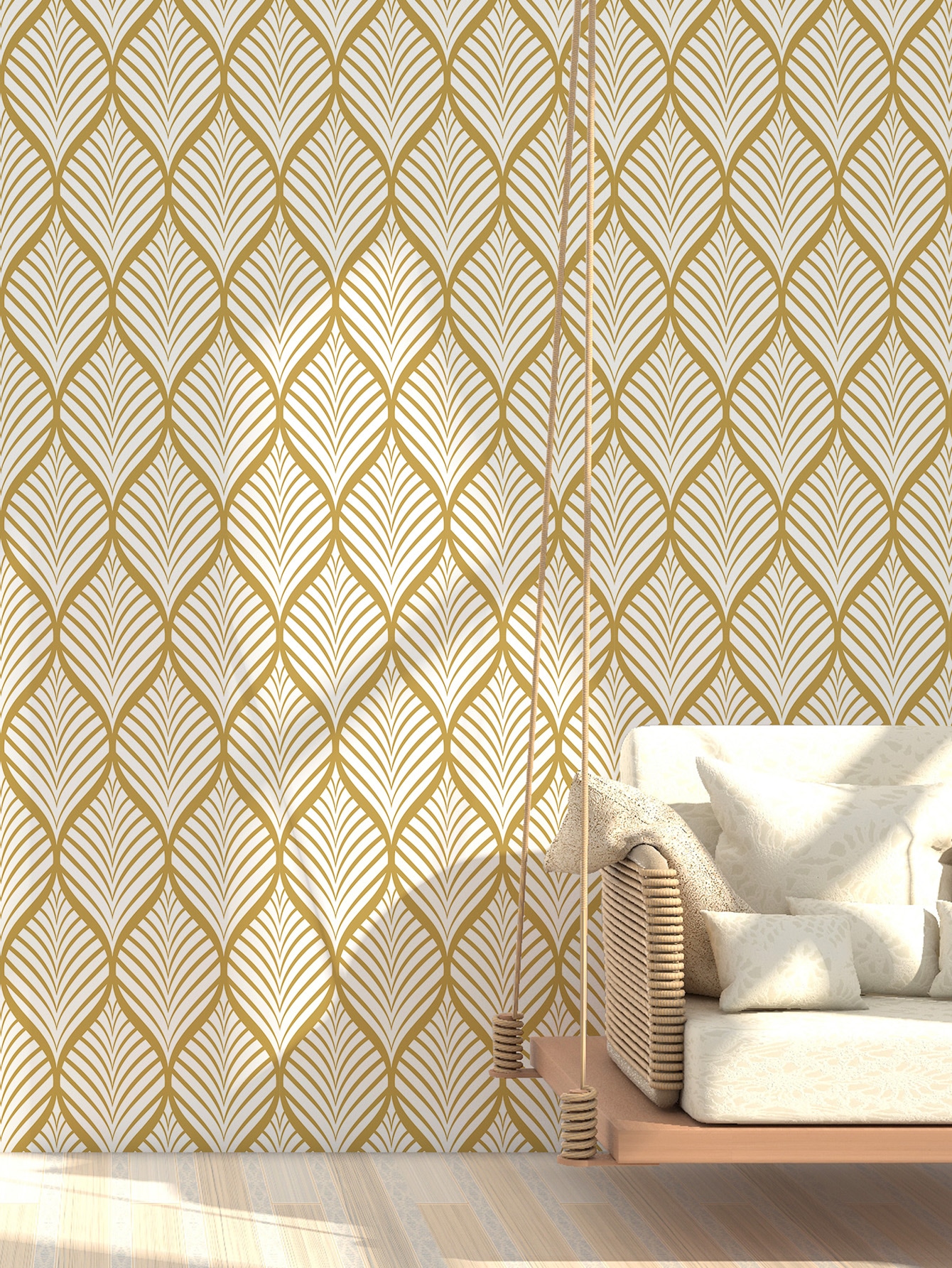 1pc Leaf Pattern Wall Paper