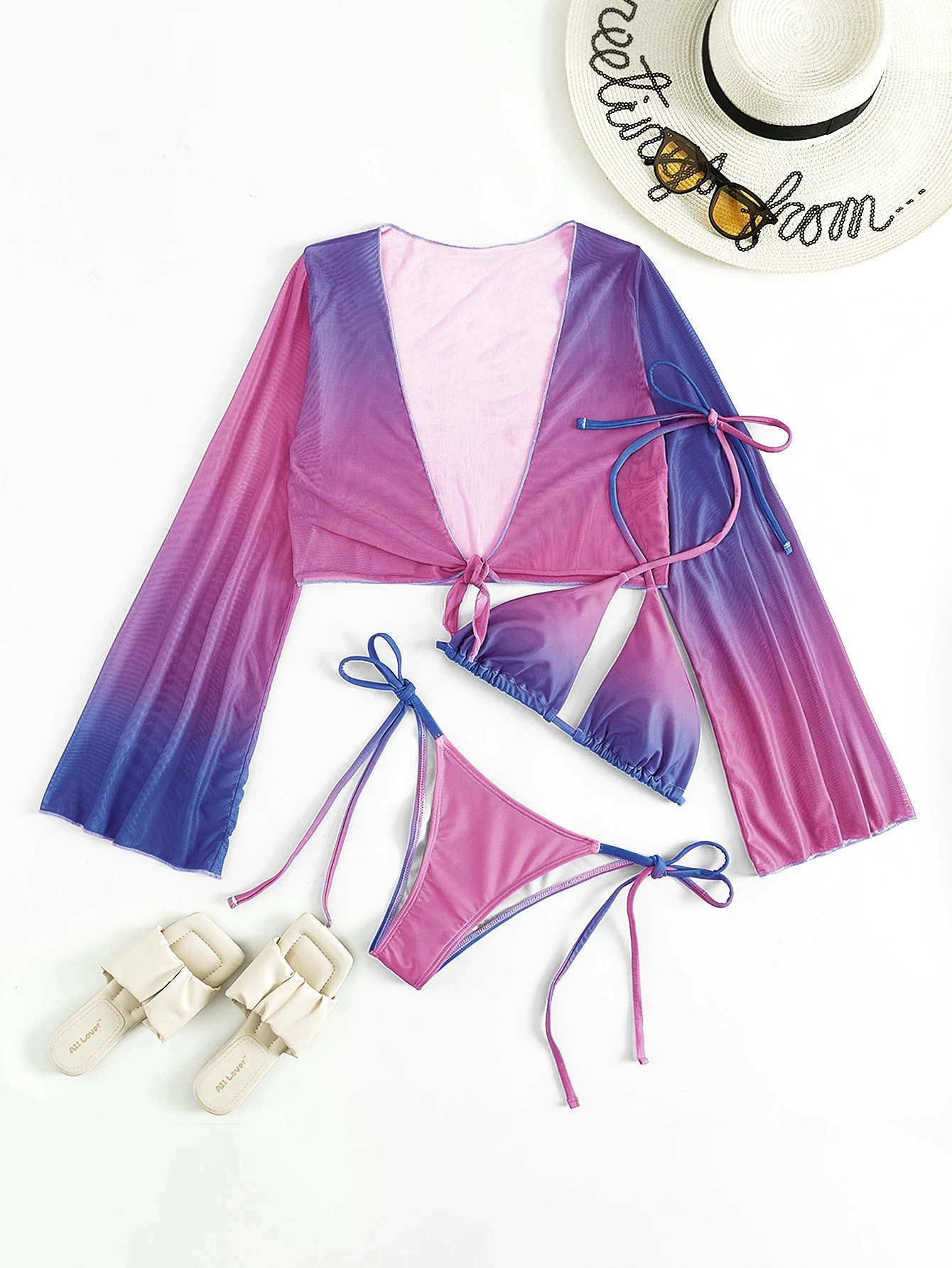 Biquíni Criss Cross Com Quimono Shein Brasil