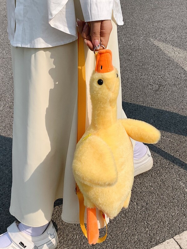 Mini Cartoon Duck Design Fluffy Novelty Bag School Bag For Graduate ...