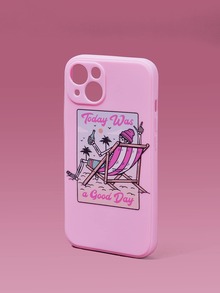 ROMWE X Alterfanart Y2K Revival Skeleton Pattern Phone Case | SHEIN USA