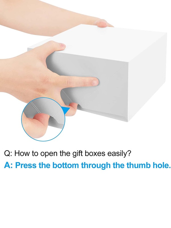 2pcs White Folding Gift Box With Packing Rope And Label, Party ...