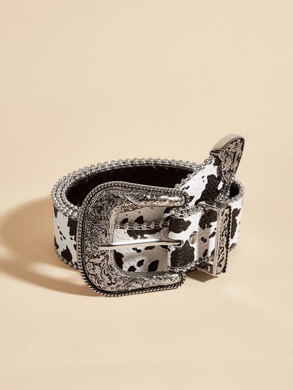 Cow Print Belt | SHEIN USA