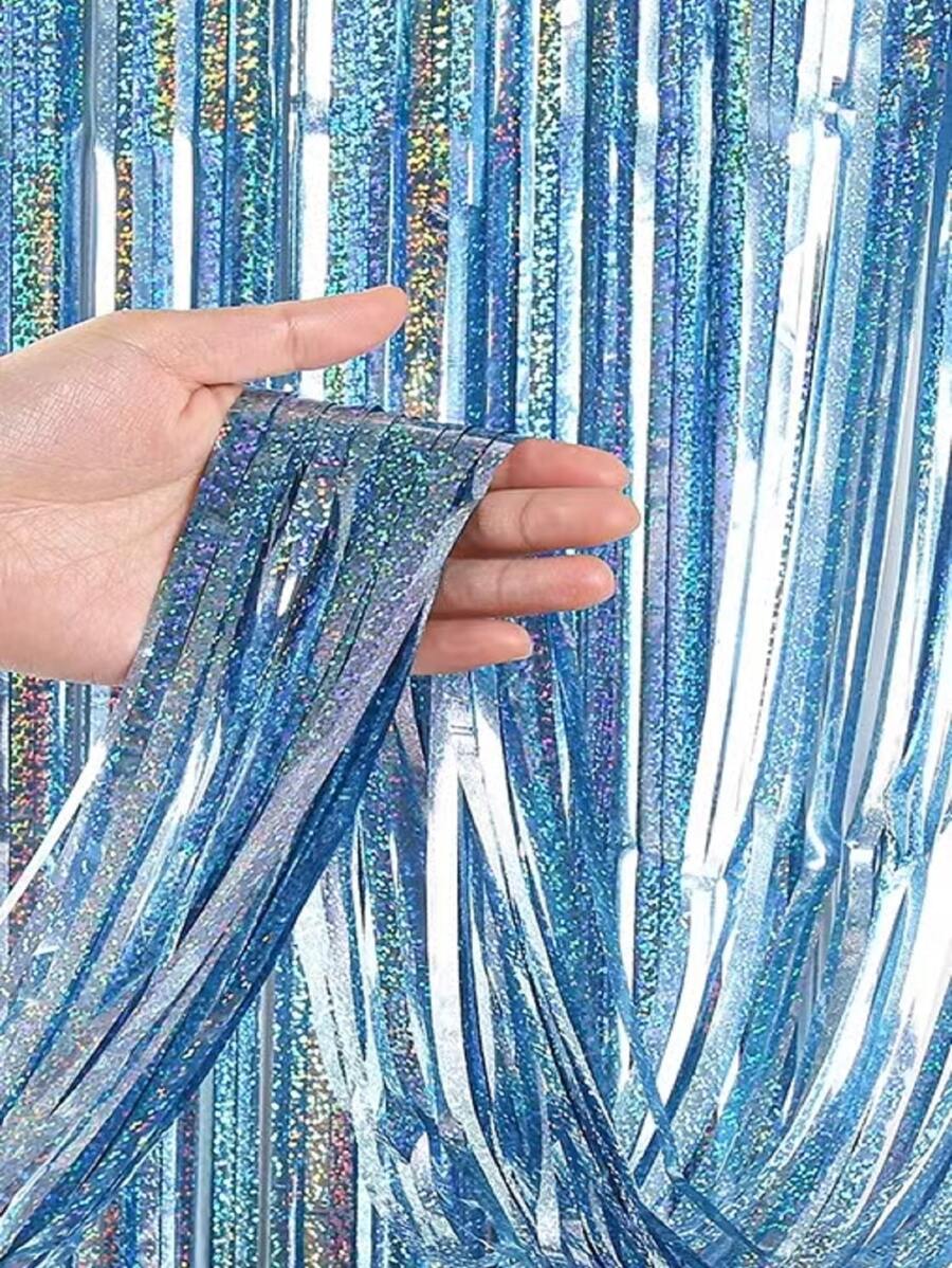 2pcs Metallic Plastic Fringe Curtain | SHEIN USA
