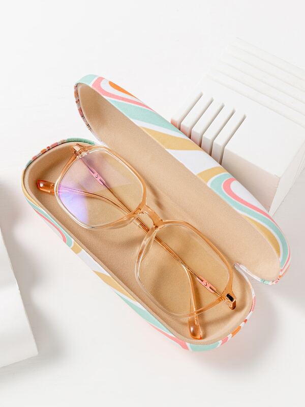 Color Block Print Glasses Case | SHEIN USA