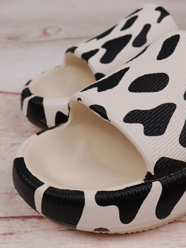Cow Print Single Band Slides | SHEIN USA