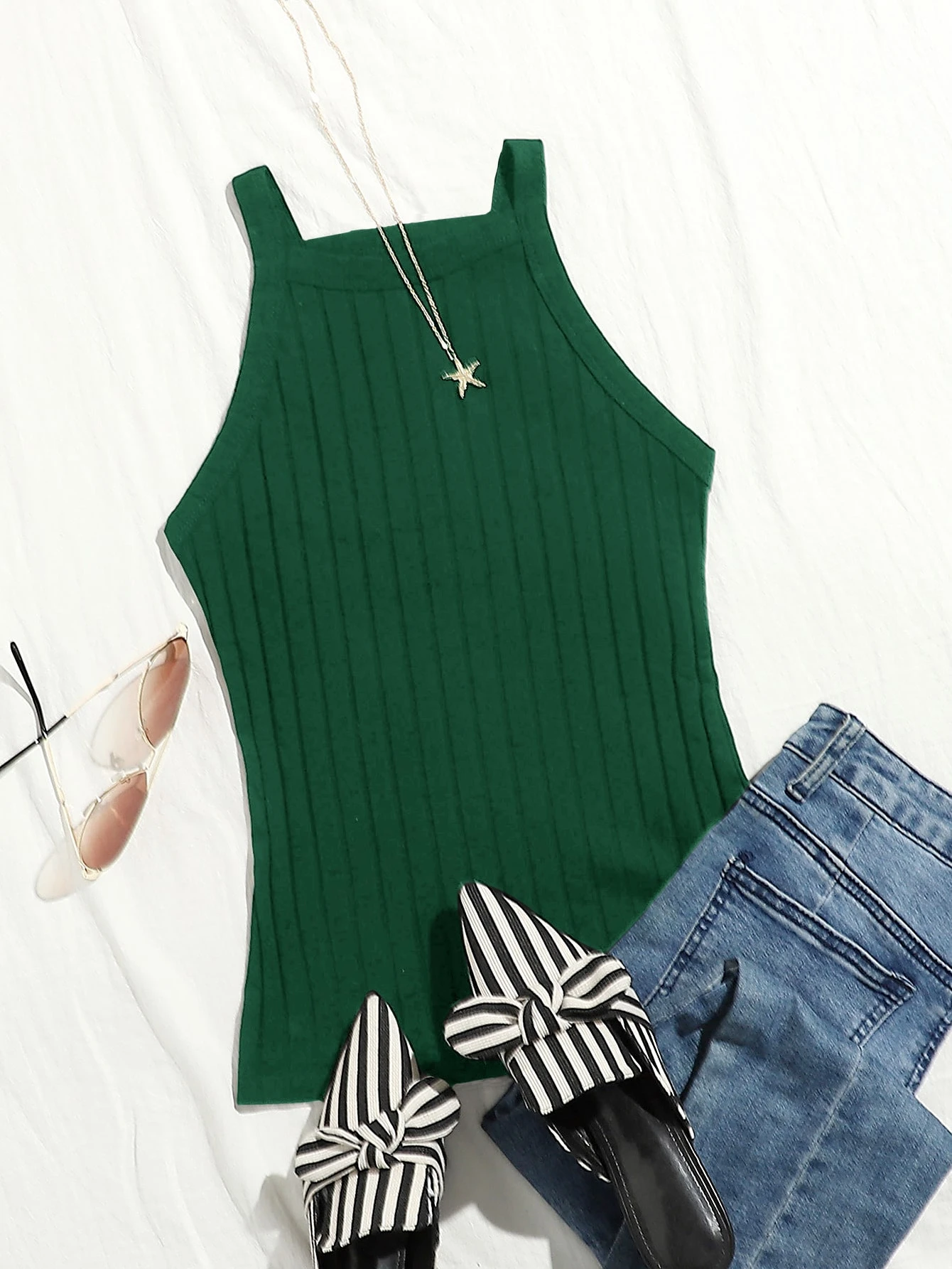Shein Ezwear Rib Knit Cami Top Shein Usa