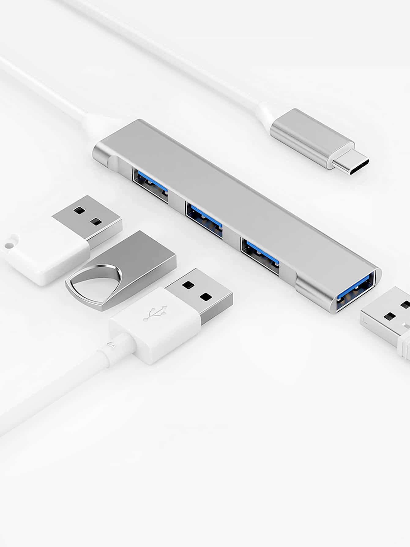 Type-C To 4 Port USB Adapter Hub | SHEIN USA