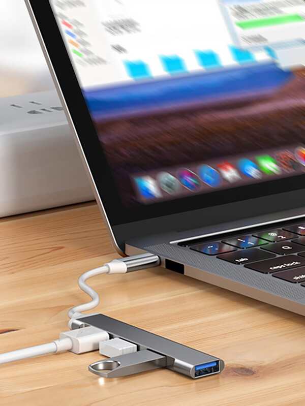 Type-C To 4 Port USB Adapter Hub | SHEIN USA