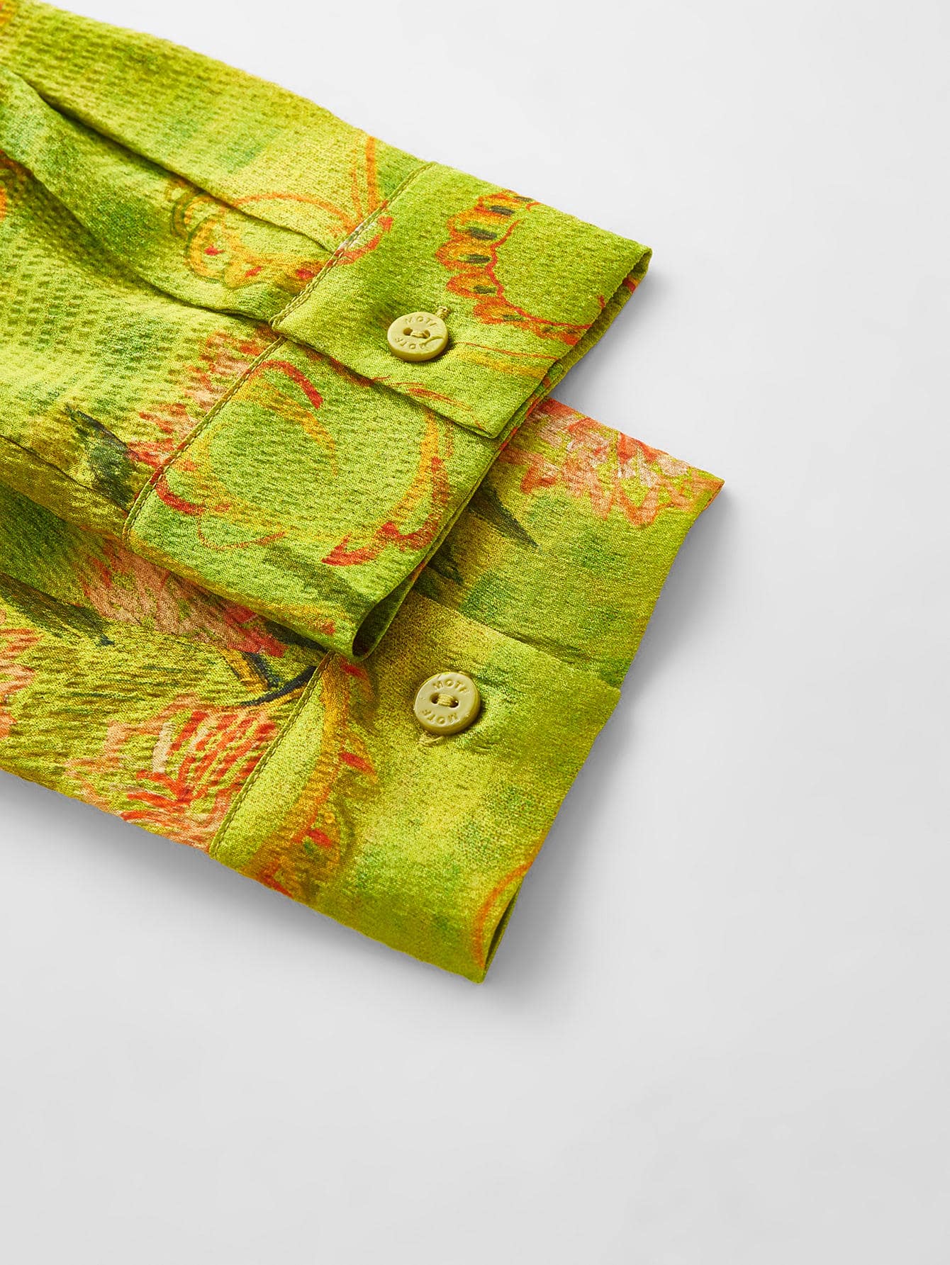 Motf X Van Gogh Inspired Silk Blend Smocked Blouse Shein Usa