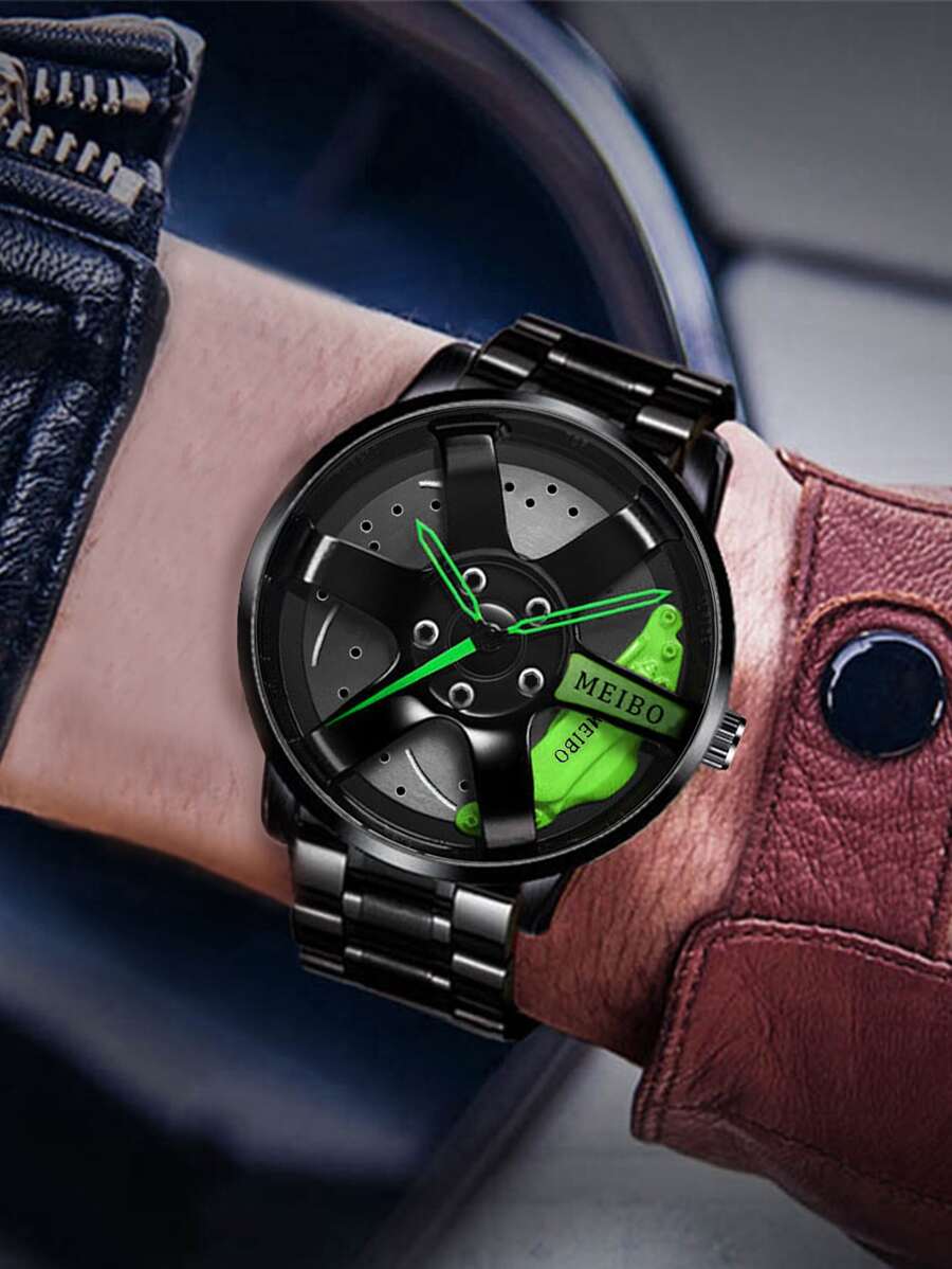 MEIBO Men Round Pointer Quartz Watch As A Gift For Students Returning ...