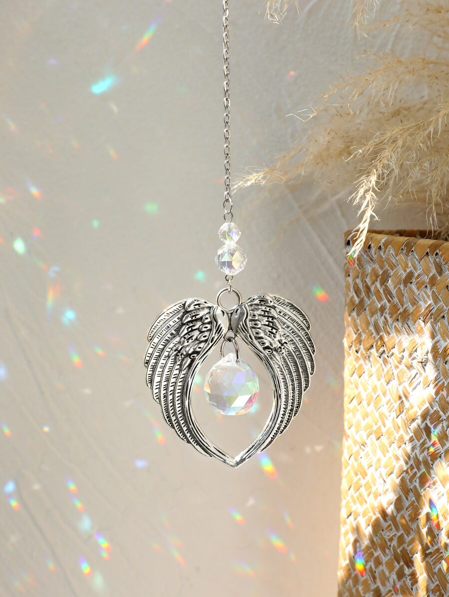 Wing Pendant with Crystal Ball Rainbow Suncatcher Window Home Decor ...