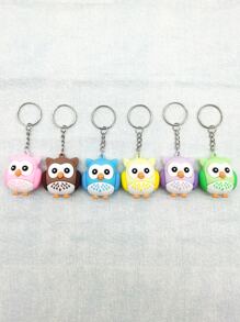 6pcs Cartoon Owl Charm Keychain | SHEIN USA