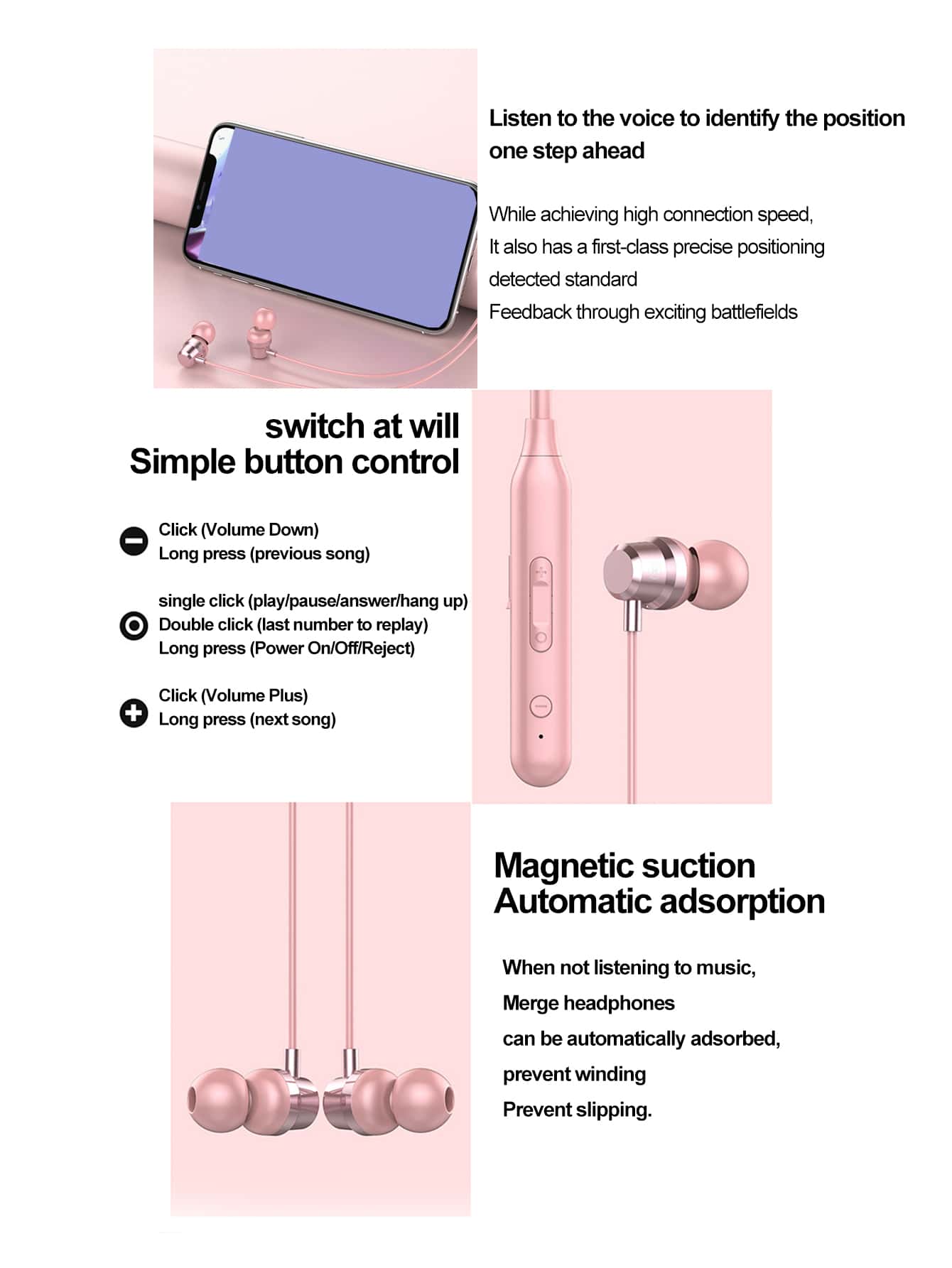 Noise Reduction Neckband Wireless Earbuds | SHEIN UK