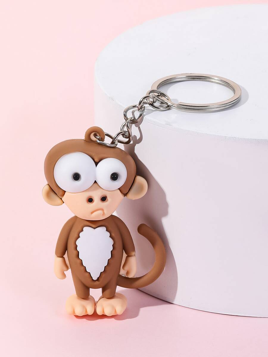 Cute Cartoon Monkey Charm Keychain For Gifts, Wallets, School Bags ...