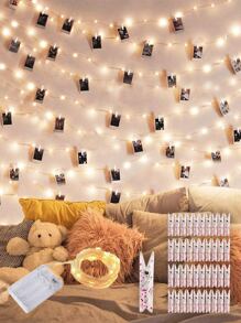 SHEIN BASIC LIVING 1pc String Light With 40pcs Clip Bulb | SHEIN EUR