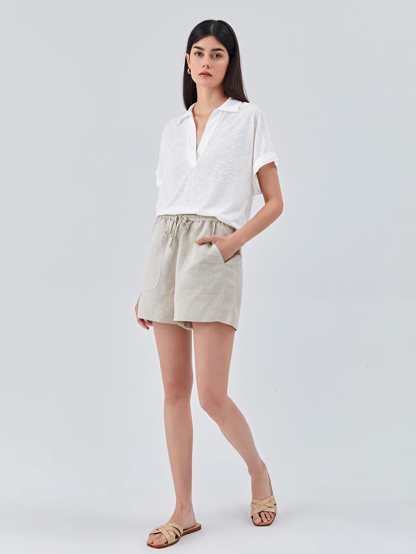 SHEIN Recycled Polyester Relaxed Fit T-Shirt | SHEIN USA