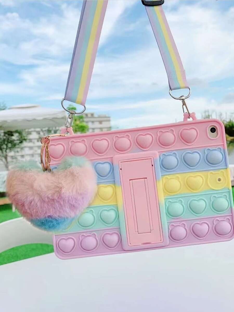 Pink Push Pop Bubble Fidget Case Compatible With IPad Compatible With ...