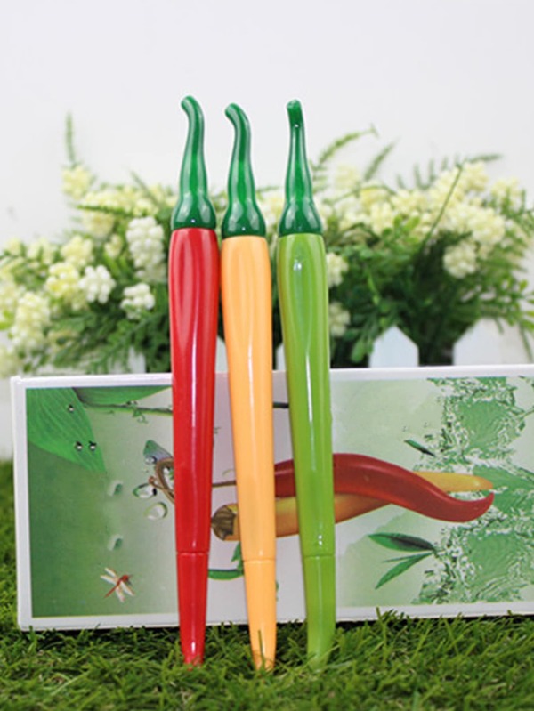 2pcs Chili Shaped Random Ballpoint Pen | SHEIN USA