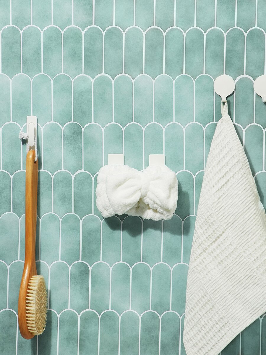 SHEIN Basic living 3D Textured Wall Panels DIY Tiles Kitchen Bathroom ...