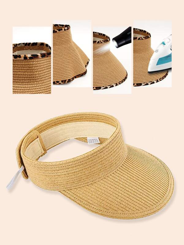 Solid Straw Visor Hat | SHEIN USA