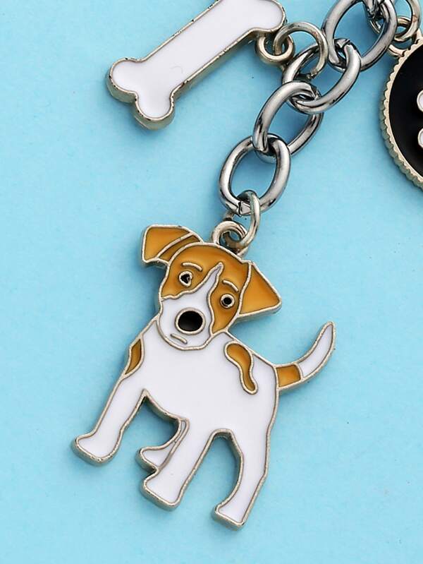 Dog & Bone Charm Keychain | SHEIN UK