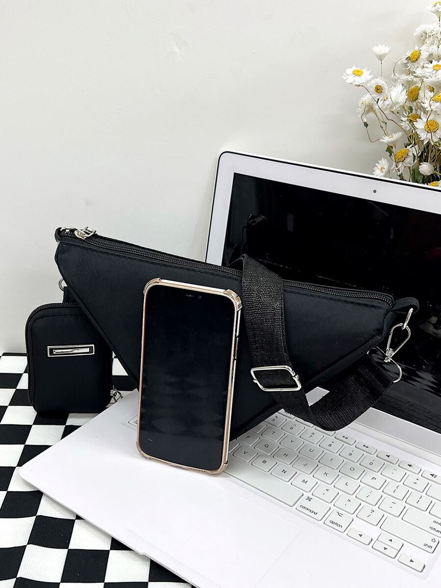 Triangle Design Novelty Bag With Coin Purse | SHEIN USA