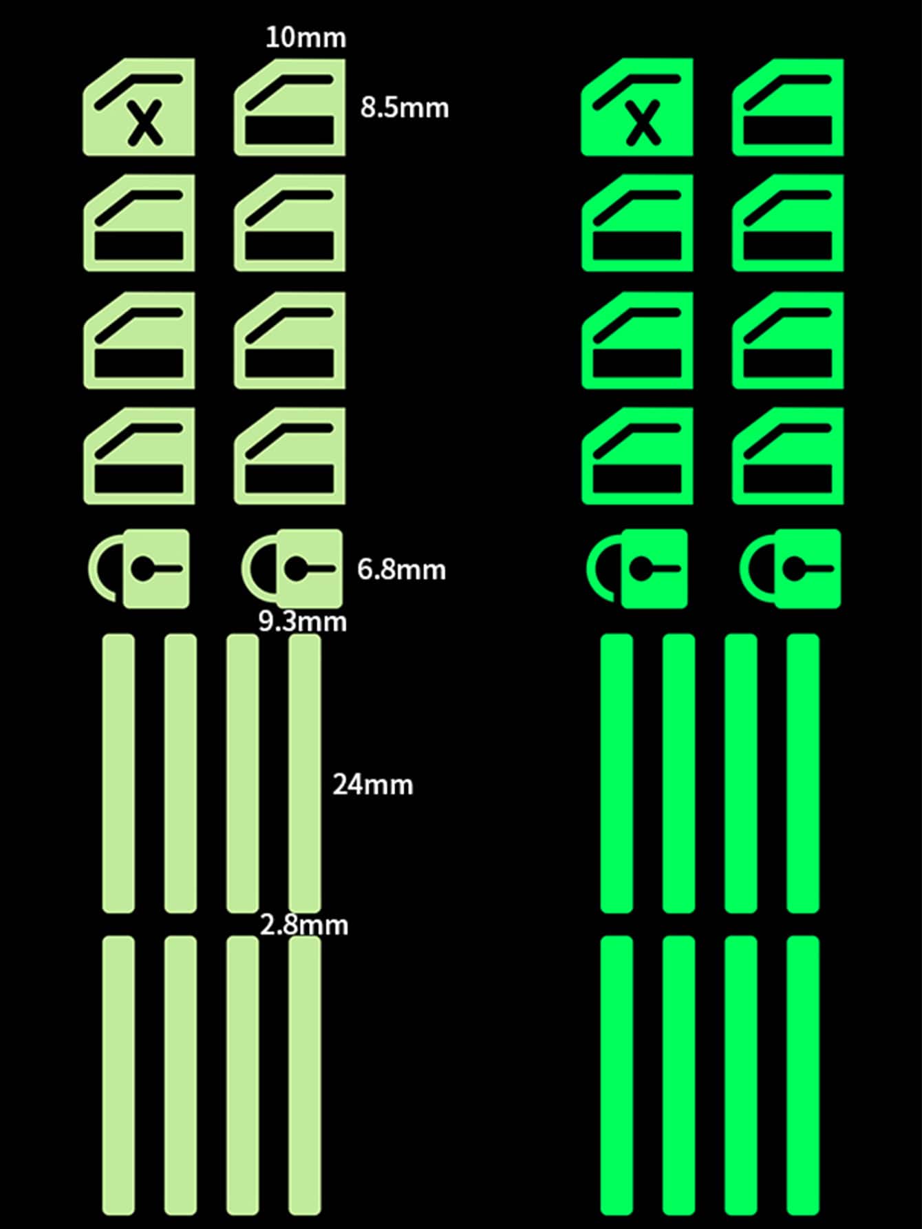 1pc Car Control Switch Fluorescent Sticker | SHEIN USA