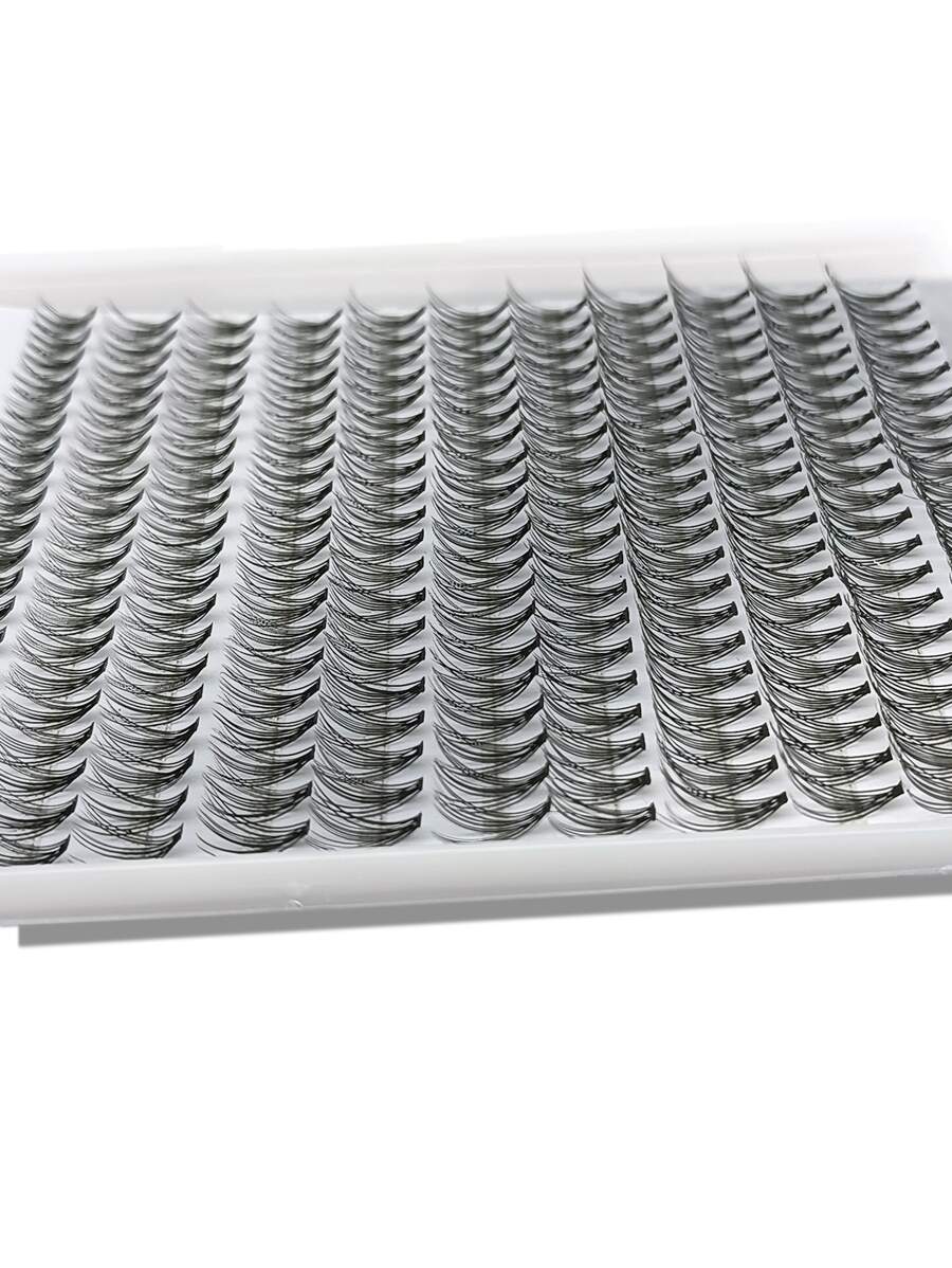 Luxurious DIY Eyelash Extension Kit - 220 Clusters Fluffy Volume ...