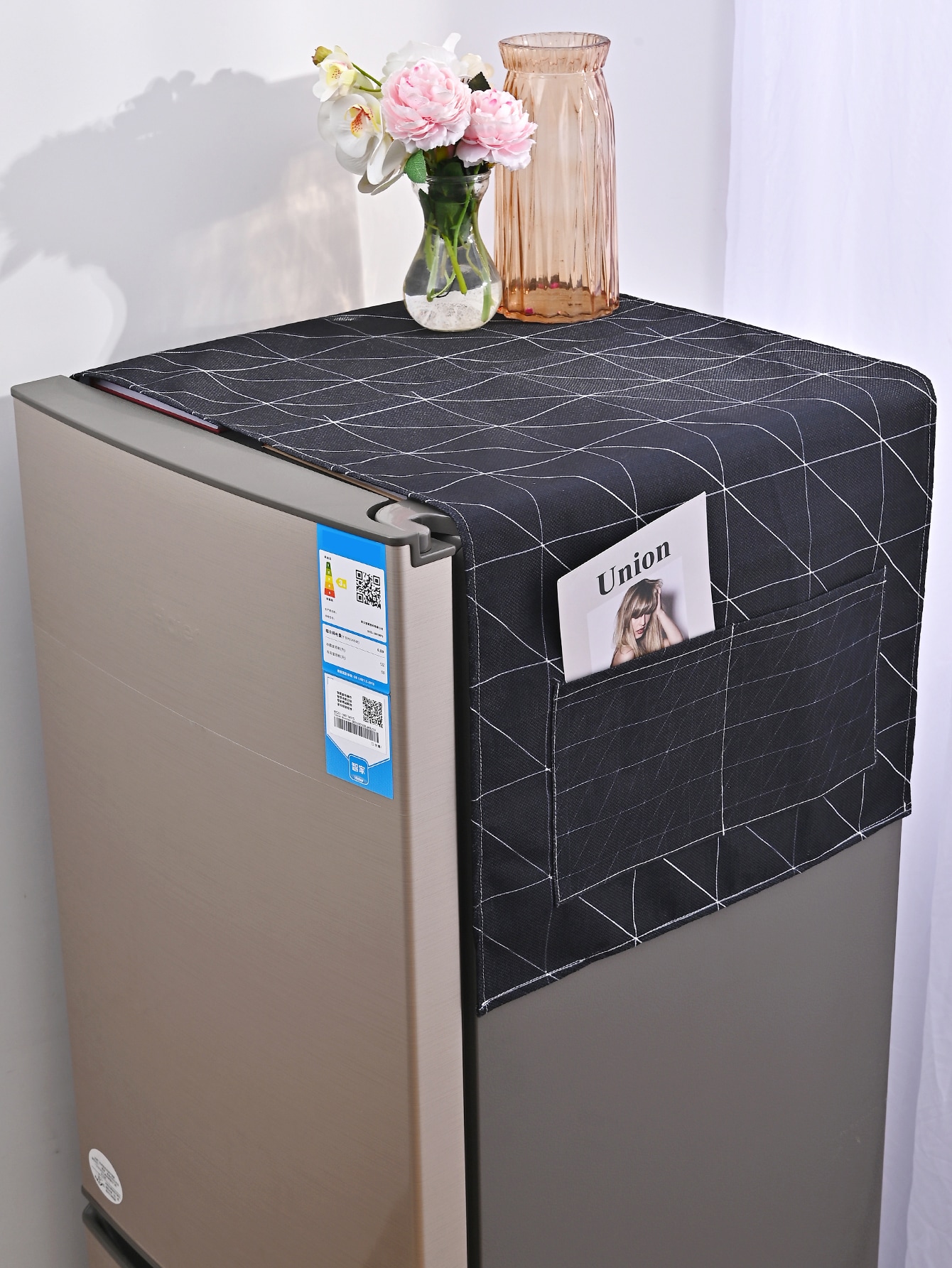 Geometric Pattern Refrigerator Cover