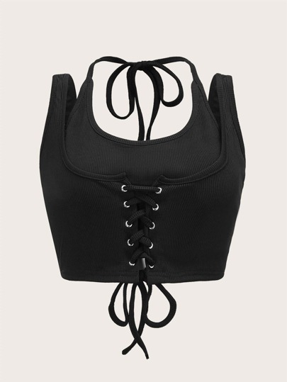 Find Your lace up top Obsession | ROMWE USA