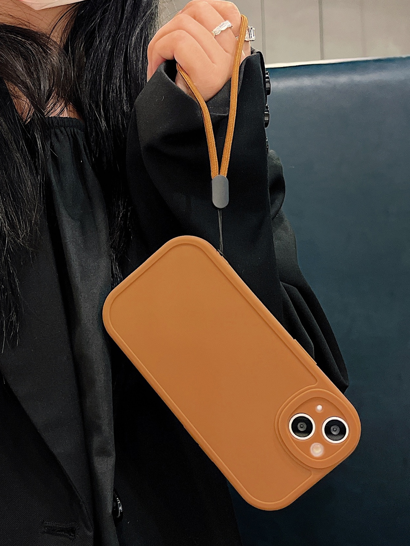 Solid Phone Case With Lanyard