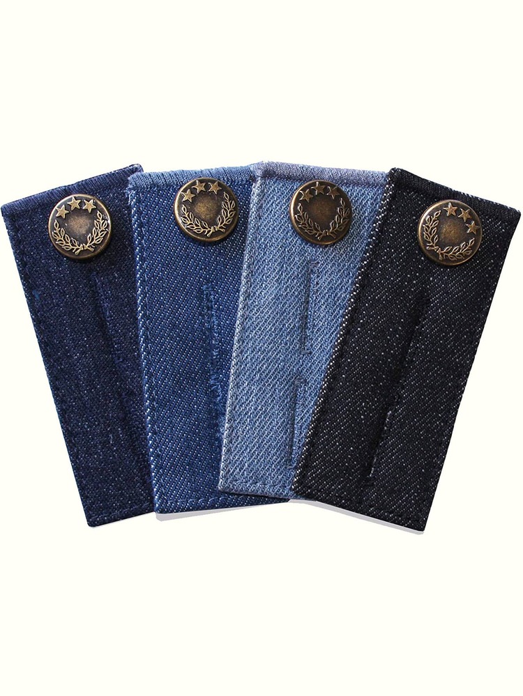 1pc Adjustable Denim Material Waist Extender Button for Jeans and Skirt ...