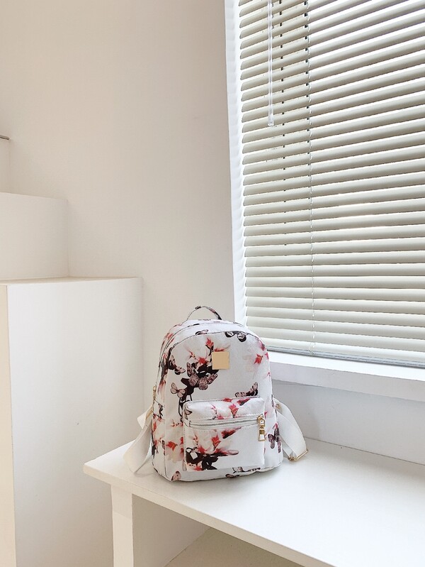 Vintage Flower Print Backpack | SHEIN USA