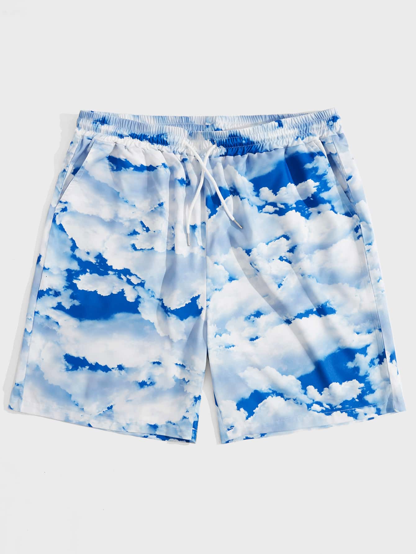 ROMWE MEN Guys Clouds Print Shorts | SHEIN USA