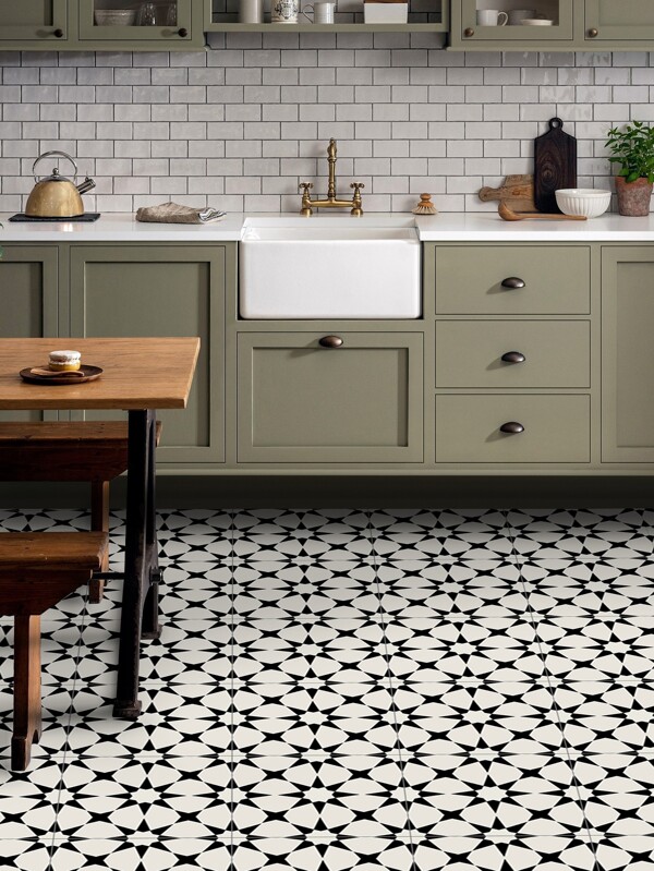 9pcs Self-adhesive PVC Floor Sticker,Modern Geo Pattern Waterproof Peel ... 9pcs Self-adhesive PVC Floor Sticker,Modern Geo Pattern Waterproof Peel ...