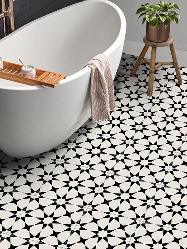 9pcs Self-adhesive PVC Floor Sticker,Modern Geo Pattern Waterproof Peel ... 9pcs Self-adhesive PVC Floor Sticker,Modern Geo Pattern Waterproof Peel ...