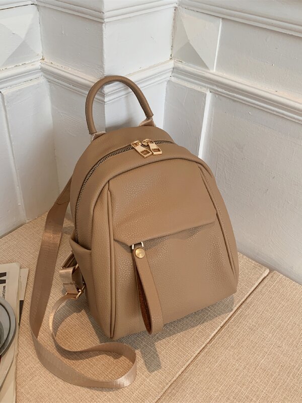 Minimalist Textured Classic Backpack | SHEIN USA