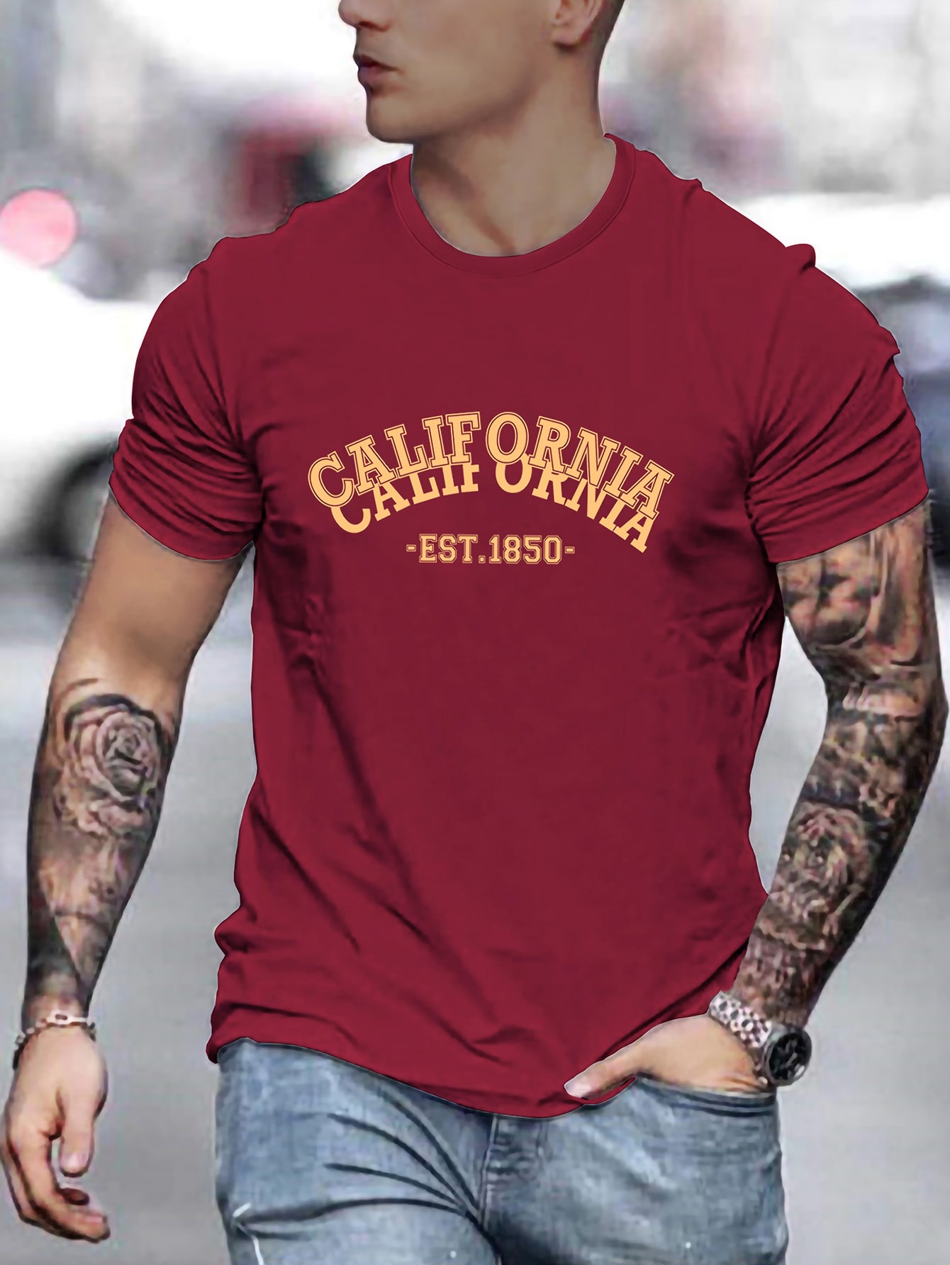 Manfinity Sporsity Men Letter Graphic Tee Shein Usa